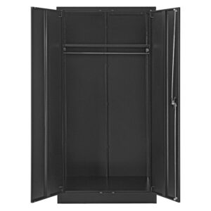 global industrial assembled wardrobe cabinet, 36x24x72, black