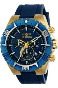 invicta men's 22525 aviator analog display quartz blue watch