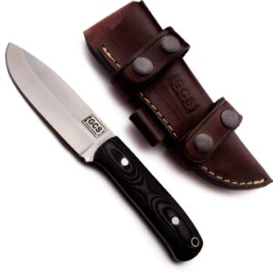 gcs handmade g10handle d2 tool steel tactical hunting knife with leather sheath full tang blade designed for hunting & edc gcs 10