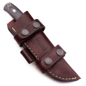 GCS Handmade G10Handle D2 Tool Steel Tactical Hunting Knife with leather sheath Full tang blade designed for Hunting & EDC GCS 10