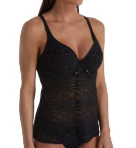 freya women's standard sundance underwire padded tankini black