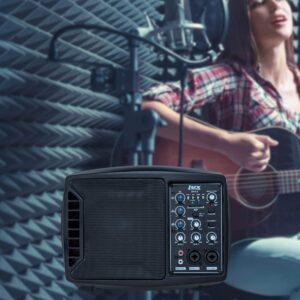 LyxPro SPA-5.5 Small PA Speaker Monitor Class-D Amplifier 3 Channel Mixer 3 Band EQ, Powerful Compact Active Speaker System amp with Mixer 48V Phantom Power