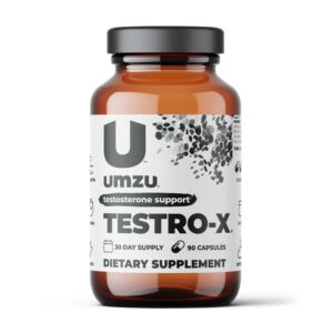 umzu testro-x - testosterone support supplement to support healthy testosterone production, blend of vitamins, minerals, and herbs - (30 day supply 90 capsules)