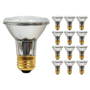 kor (pack of 12) 39par20/fl 120v - 39 watt high output (50w replacement) par20 flood - 120 volt halogen light bulbs