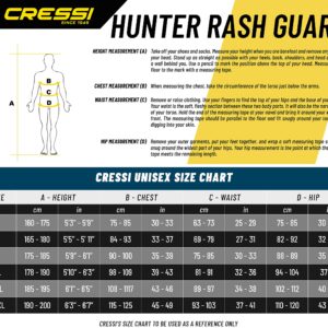 Cressi Hunter Hooded Rash Guard, Blue Camo, M