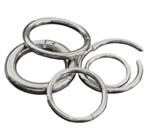 lobal domination 1 piece hinged segment ring/septum clicker 316l surgical steel - choose your gauge/diameter (10g - diameter 1/2")