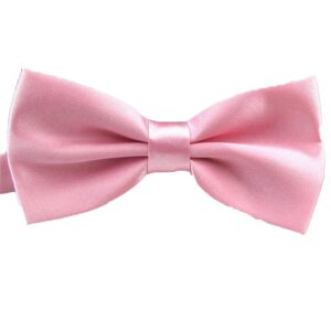 men bow tie adjustable length wedding male fashion boys satin bowties one size pink