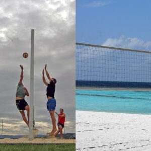 NKTM Volleyball Net, Outdoor Volleyball Net Volleyball Net Outdoor Volleyball Net for Backyard Pool Volleyball Net Volleyball Net for Pool Portable Volleyball Net Volleyball Equipment (32x3 Feet)