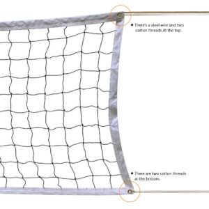 NKTM Volleyball Net, Outdoor Volleyball Net Volleyball Net Outdoor Volleyball Net for Backyard Pool Volleyball Net Volleyball Net for Pool Portable Volleyball Net Volleyball Equipment (32x3 Feet)