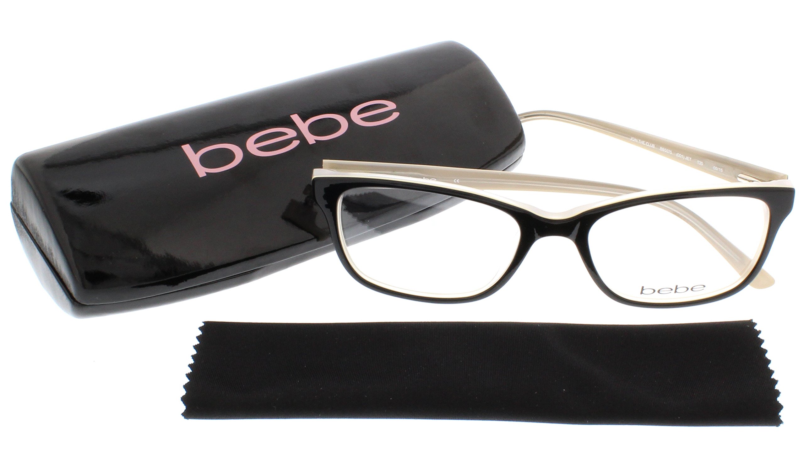 BEBE Eyeglasses BB5075 001 Jet 52MM