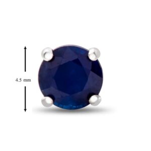 FJC Finejewelers 4.5mm Round Sapphire Post-With-Friction-Back Stud Earrings 10 kt White Gold