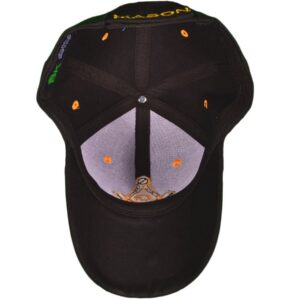 AborenCo Freemason Mason Symbol Adjustable 3D Embroidery Baseball Cap Hat (Black)