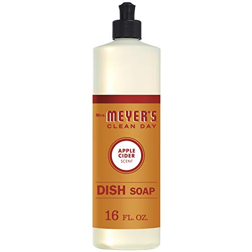 MRS. MEYER'S CLEAN DAY Liquid Dish Soap, Biodegradable Formula, Limited Edition Apple Cider, 16 fl. oz