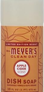 MRS. MEYER'S CLEAN DAY Liquid Dish Soap, Biodegradable Formula, Limited Edition Apple Cider, 16 fl. oz