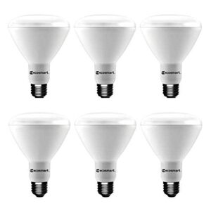 ecosmart 65w / 65 watt replacement (10.5w) led br30 dimmable soft white (2700k) medium base (e26) energy star rated reflector lamp for recessed can lights, 6 pack