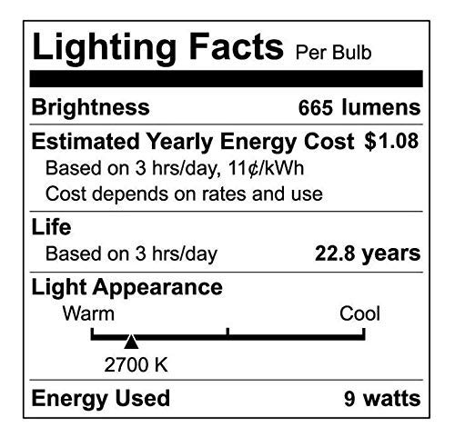 EcoSmart 65W / 65 Watt Replacement (10.5W) LED BR30 Dimmable Soft White (2700K) Medium Base (E26) Energy Star Rated Reflector Lamp for Recessed Can Lights, 6 Pack