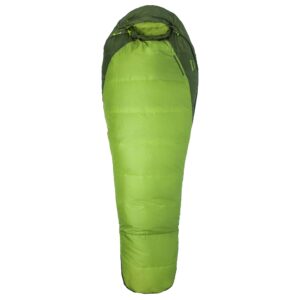 marmot men's trestles 30° sleeping bag | insulated, water-resistant, left-zip, green lichen/greenland