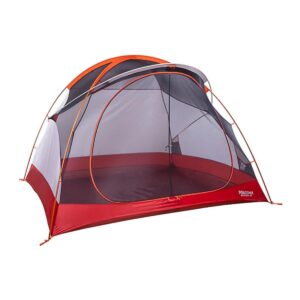 marmot midpines 6-person tent | weather-resistant and durable, orange spice/arona