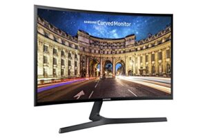 samsung cf390 series 27 inch fhd 1920x1080 curved desktop monitor for business, hdmi, vga, vesa mountable, 3-year warranty, taa (c27f390fhn), black