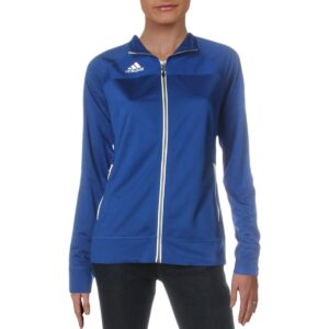 adidas women's climalite utility jacket,royal/white small