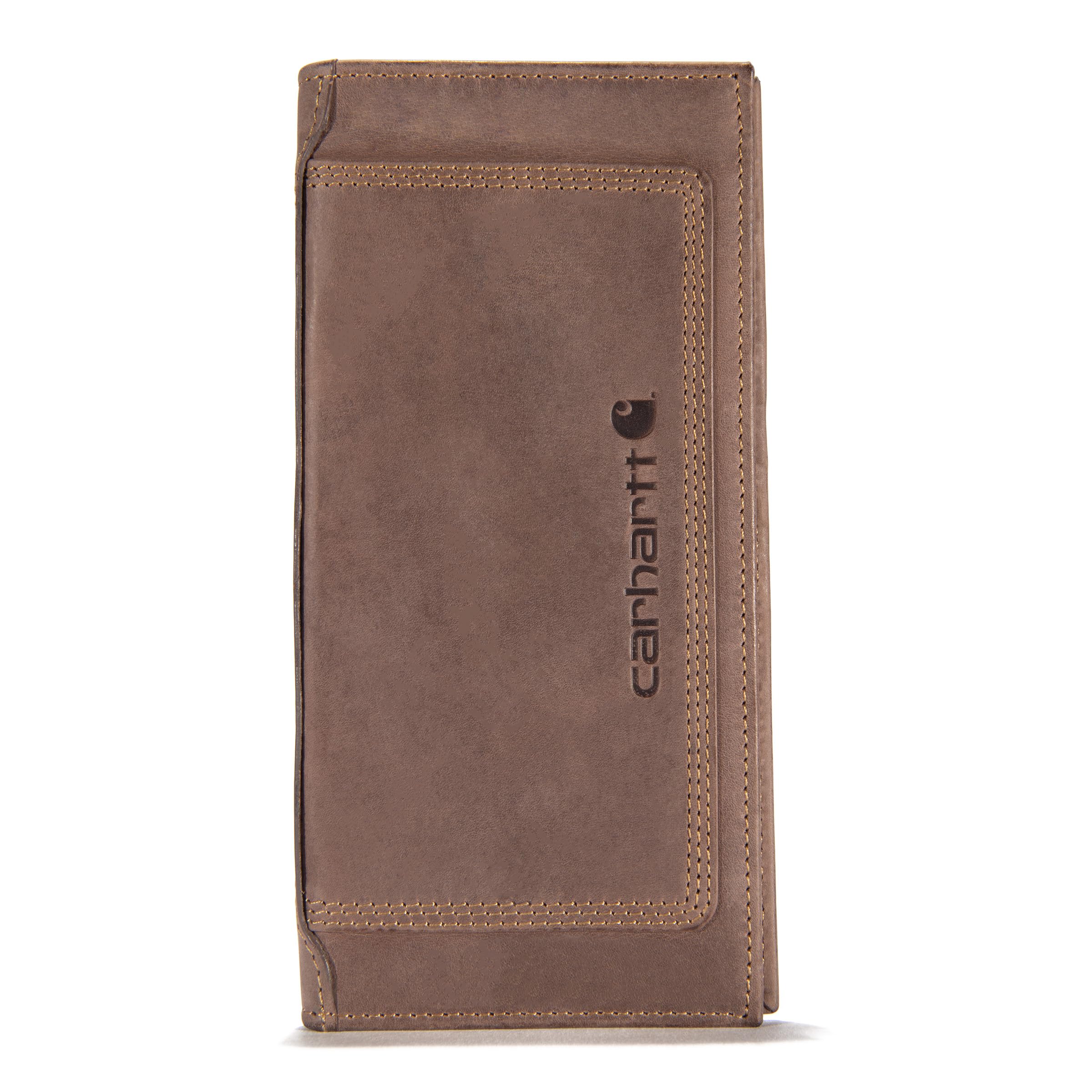 Carhartt Men's Rugged Leather Triple Stitch Wallet, Available in Multiple Colors and Styles, Brown (Rodeo)