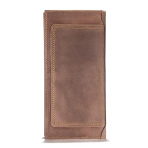 Carhartt Men's Rugged Leather Triple Stitch Wallet, Available in Multiple Colors and Styles, Brown (Rodeo)