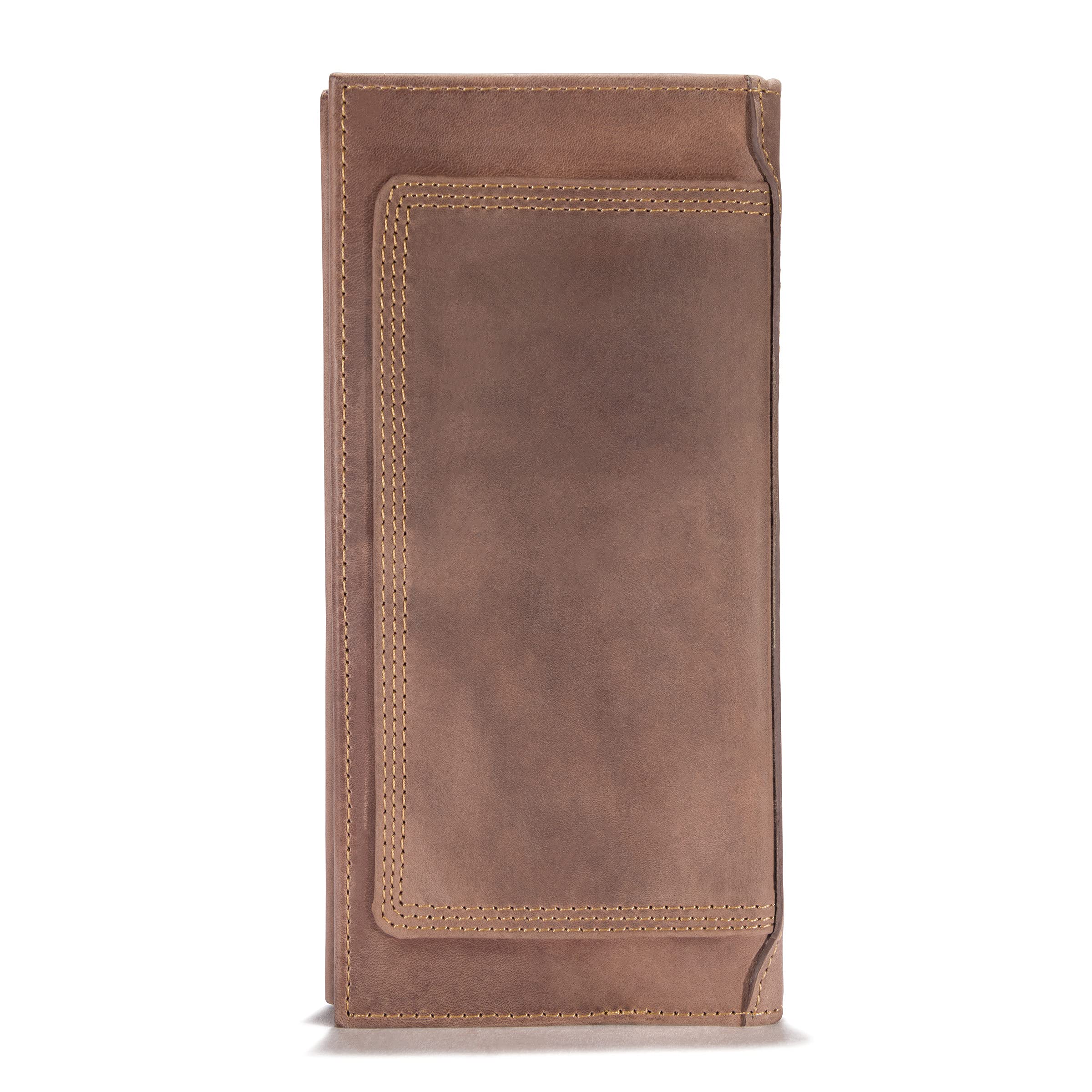 Carhartt Men's Rugged Leather Triple Stitch Wallet, Available in Multiple Colors and Styles, Brown (Rodeo)