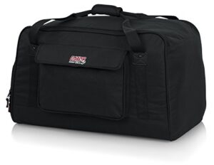 gator cases heavy-duty speaker tote bag for compact 12" speaker cabinets; fits qsc k12, yamaha dxr12 and more (gpa-tote12),black