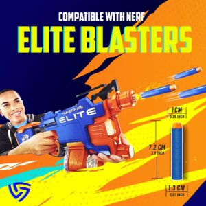 (300 Pack) Ray Squad Blue Nerf Darts, Nerf Darts Bulk - Nerf Bullet, Nerf Elite 2.0 Foam Darts, Nerf Ammo Bullets, Nerf Refill Darts, Nerf Bullets