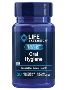 life extension florassist oral hygiene – probiotic, promotes overall oral health – gluten-free, vegetarian – 30 lozenges