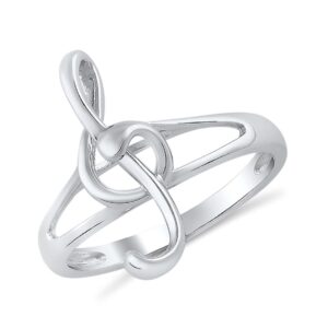 Sterling Silver Treble Clef "G CLEF" Music Symbol Ring (7)