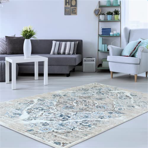 Persian Area Rugs 4620 Cream 5 x 7 Area Rug