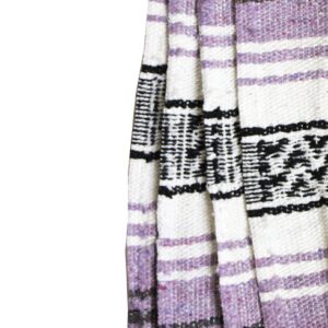 Canyon Creek Authentic Mexican Yoga Falsa Blanket (Light Purple)