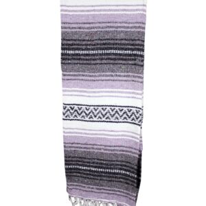 Canyon Creek Authentic Mexican Yoga Falsa Blanket (Light Purple)