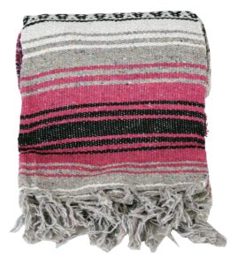 canyon creek authentic mexican yoga falsa blanket (pink)