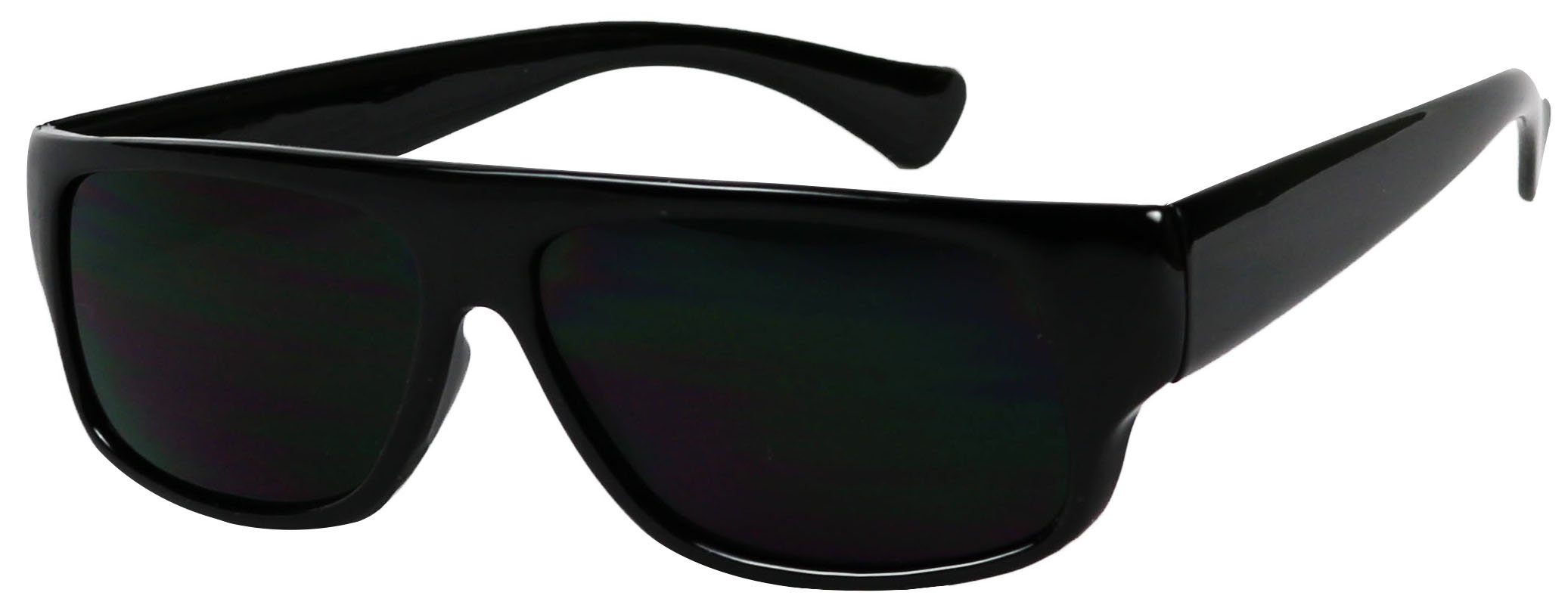 ShadyVEU Super Dark Sunglasses 100% UV Protection | Eazy E Lowrider Cholo Vintage Flat Top OG Biker Shades (Black)