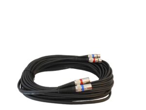 audio 2000s adc203k 50'x6/12mm 24awg dual xlr females to dual xlr males balanced audio cable