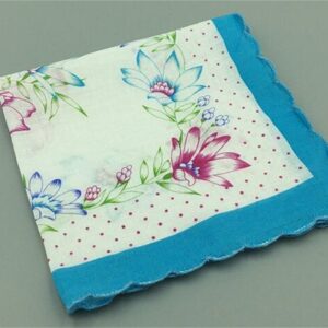 Forlisea Womens Colorful Ladies Hankies 100% Cotton Handkerchief Wendding Hanky