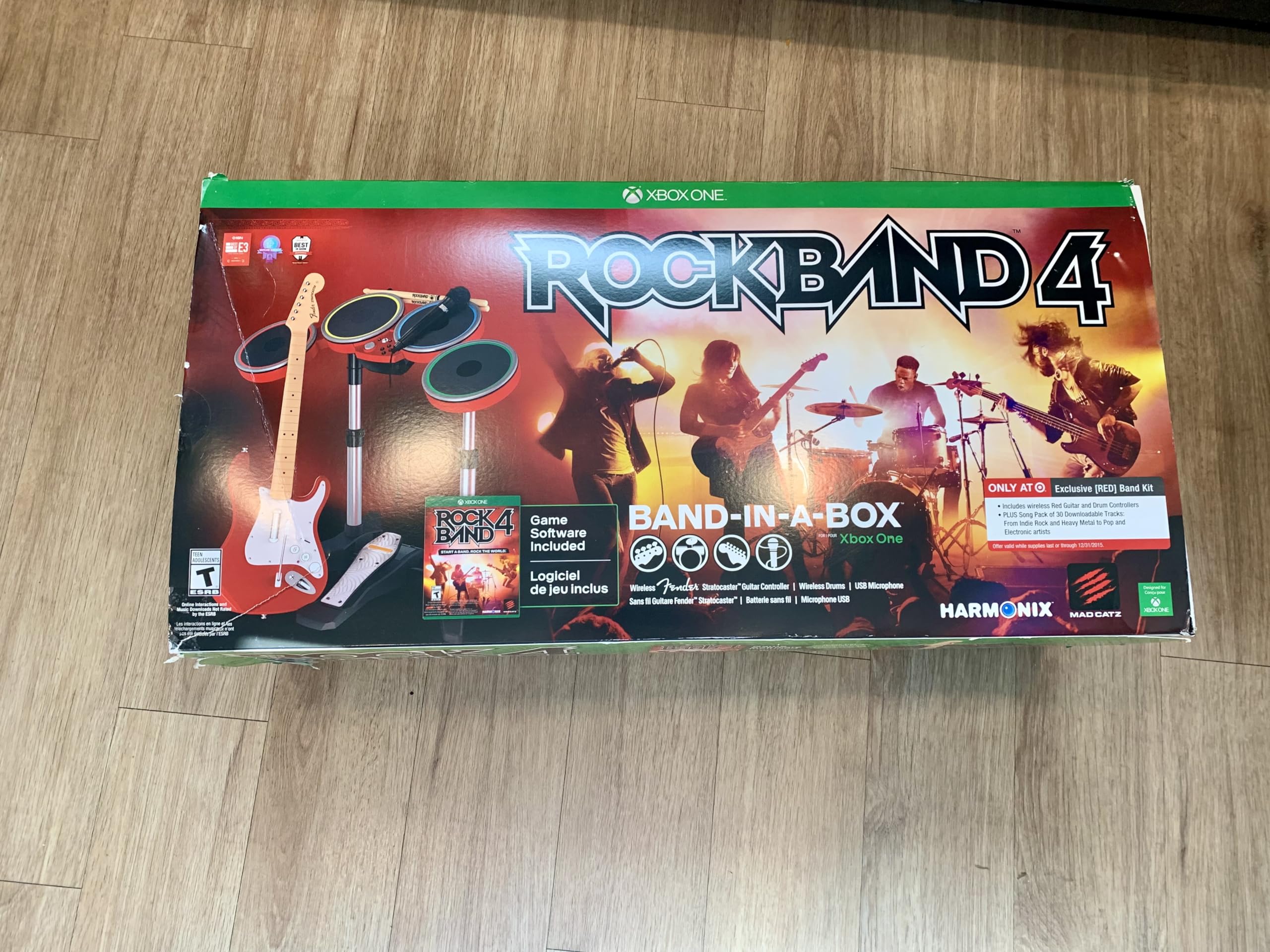 Xbox One Rock Band 4 Exclusive RED Band In-A-Box Bundle