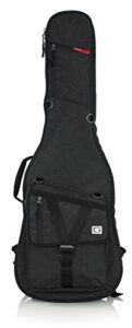 gator cases transit series electric guitar gig bag; charcoal black exterior (gt-electric-blk)