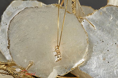 Clara Pucci 2 ct Brilliant Heart Cut Solitaire Clear Simulated Diamond 14k Yellow Gold Pendant with 16" Chain