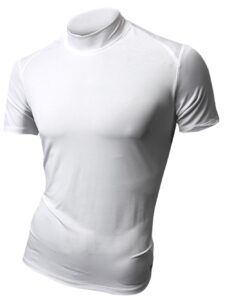 mens solid short sleeve active water sports rash-guard