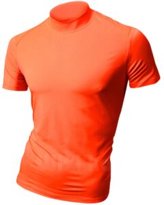 mens solid short sleeve active water sports rash-guard