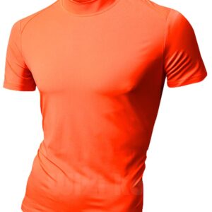 Mens Solid Short Sleeve Active Water Sports Rash-guard