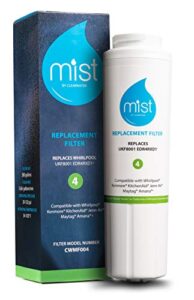 mist ukf8001 filter 4 replacement for maytag, whirlpool filter 4 everydrop edr4rxd1, 4396395, kenmore 46-9005, rwf0900a refrigerator water filter (1 pack)