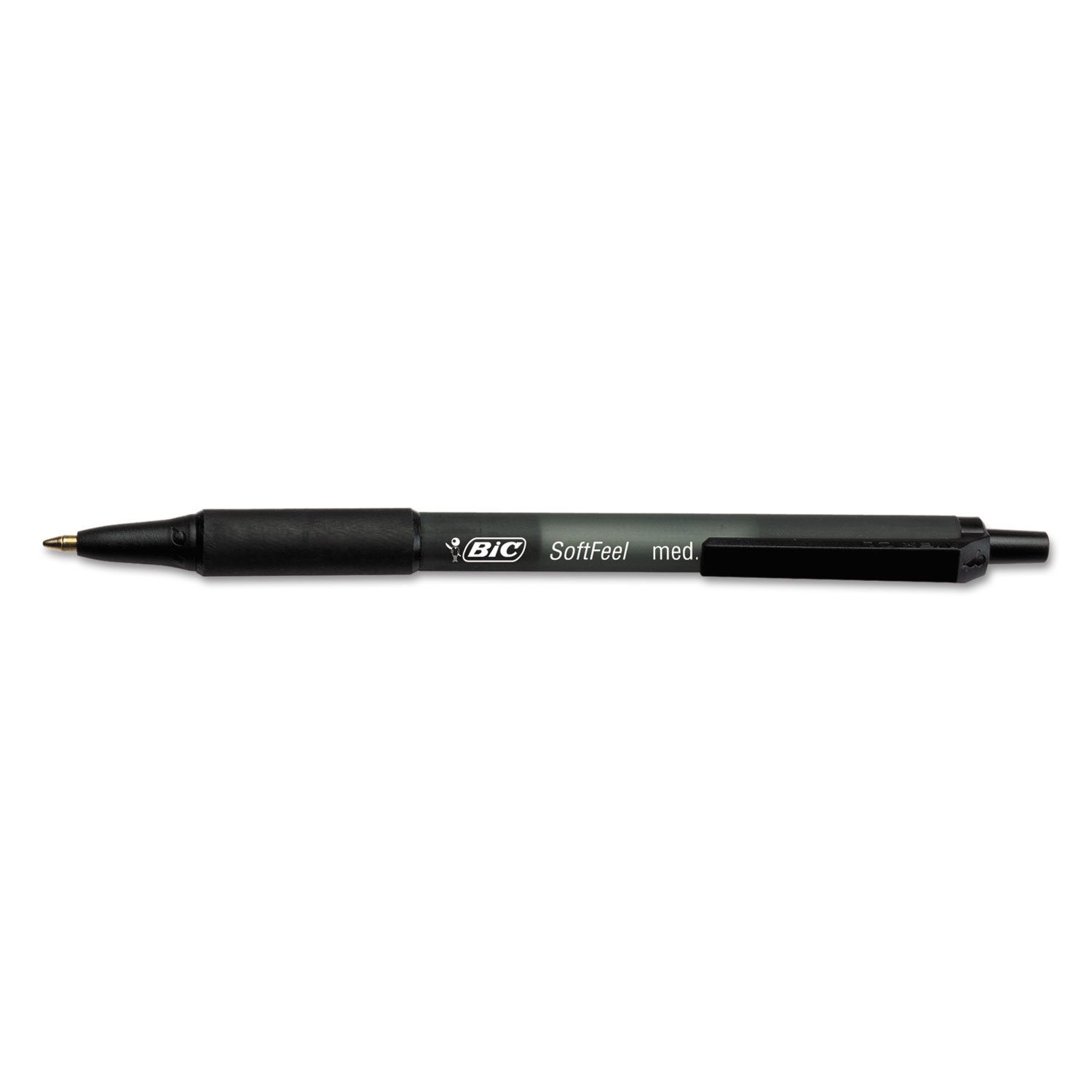 BIC SCSM361BK Soft Feel Retractable Ballpoint Pen Black 1mm Medium 36/Pack