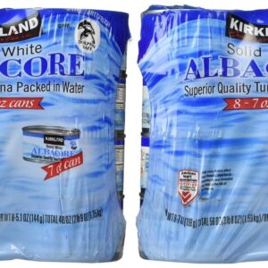 Kirkland Signature Albacore Solid White Tuna in Water, 7 Ounce (8 Pack) (2 Pack)