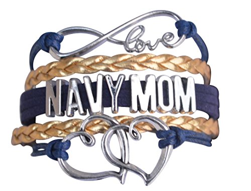 Infinity Collection Navy Mom Jewelry, Navy Mom Bracelet, Proud Navy Mom Charm Bracelet - Makes Mom Gifts