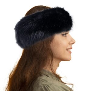 Dikoaina Womens Faux Fur Headband Winter Earwarmer Earmuff Ski Hat