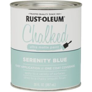 Rust-Oleum 285139 Chalked Ultra Matte Paint, Serenity Blue, 30 Oz